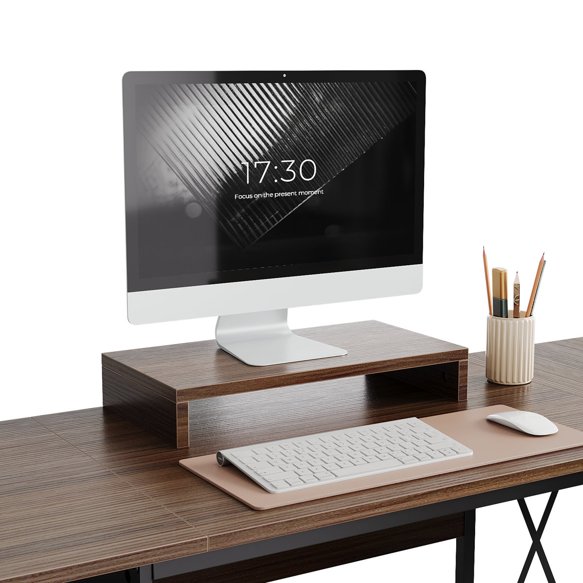 17 Stories Daymen 63'' L Shaped Home Office Desk with 2 File &Storage Drawers, Corner Executive ...